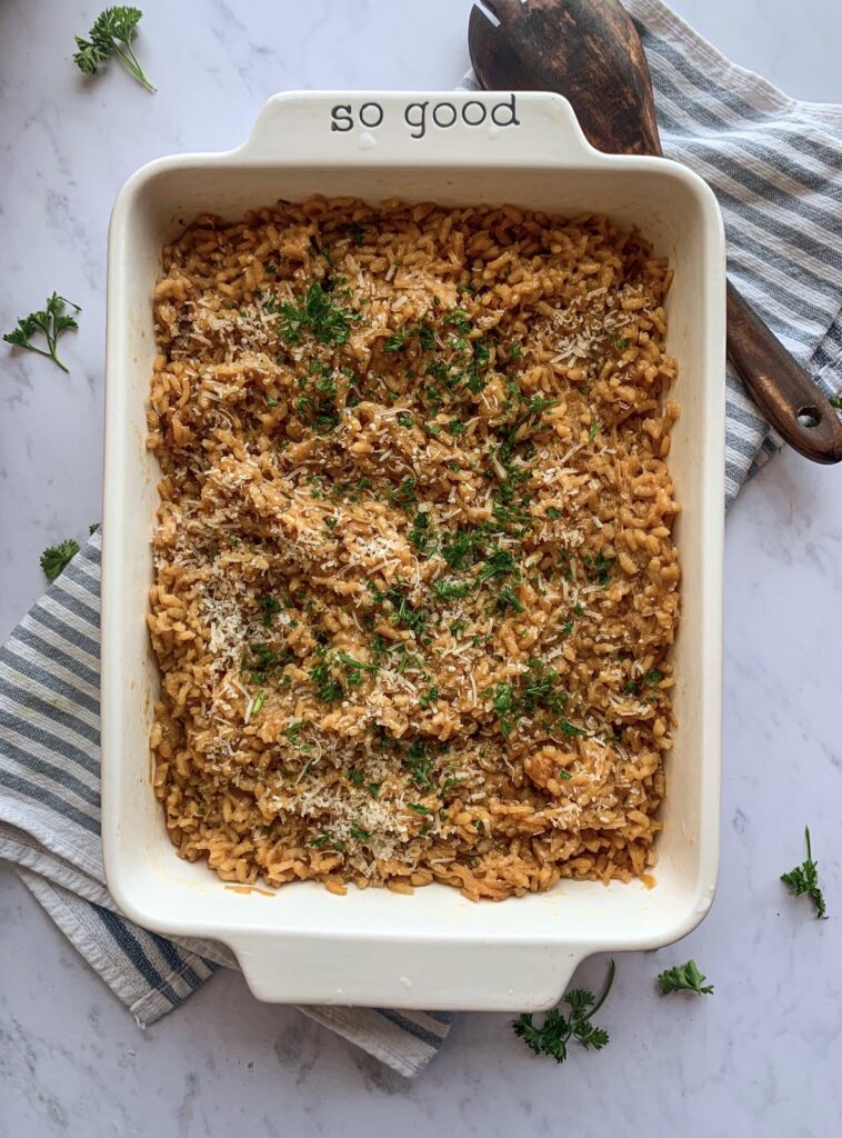 Oven Baked French Onion Risotto - The Kitchen Division